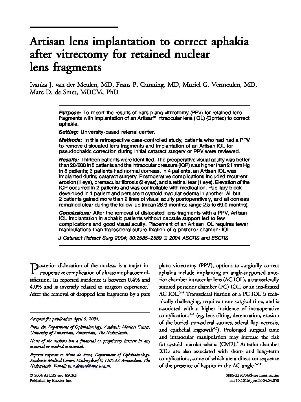 Artisan Aphakia - Coflent 2023